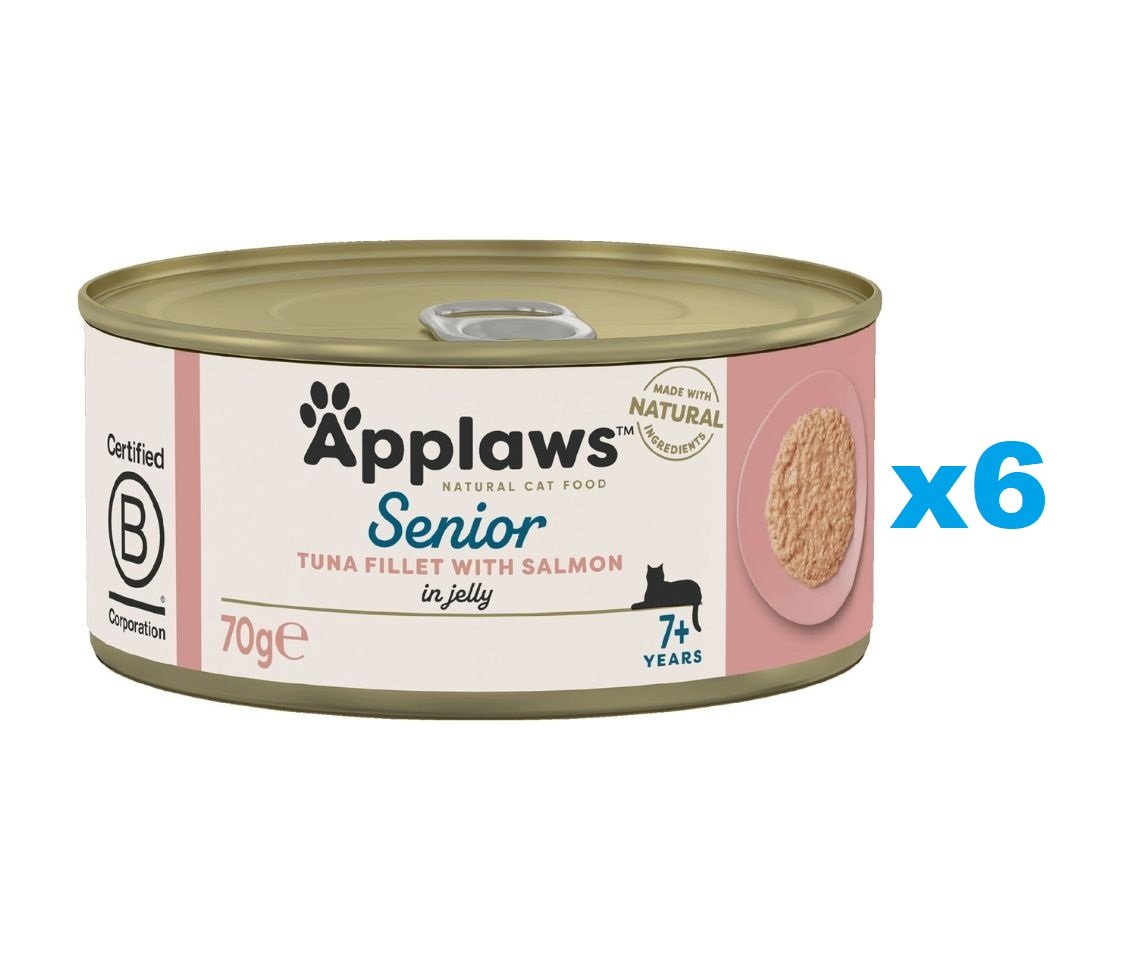 APPLAWS Cat Senior Thunfisch met Zalm in Gelee voor Senioren 6x70g ...