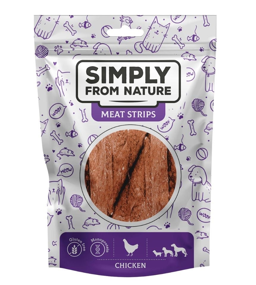 SIMPLY FROM NATURE Meat Strips Hühnerfleischstreifen voor honden 80 g ...