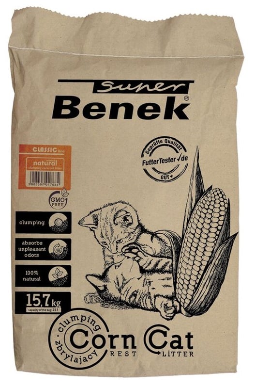 BENEK Super Benek Corn Cat 25l :: Kat :: Kattenbak en -vulling ...