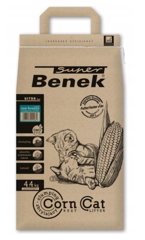 BENEK Super Corn Cat Ultra Maisgries Zee Bries 7 l :: Kat :: Kattenbak ...