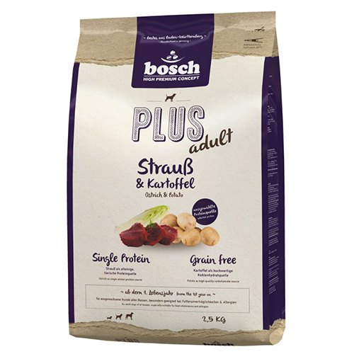 BOSCH PLUS Adult Strauß & Kartoffel 2,5 kg :: Hond :: Hondenvoer en ...