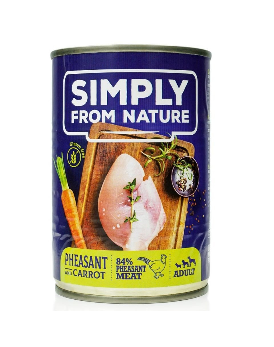 SIMPLY FROM NATURE Fazant met Wortel 400 g :: Hond :: Hondenvoer en ...
